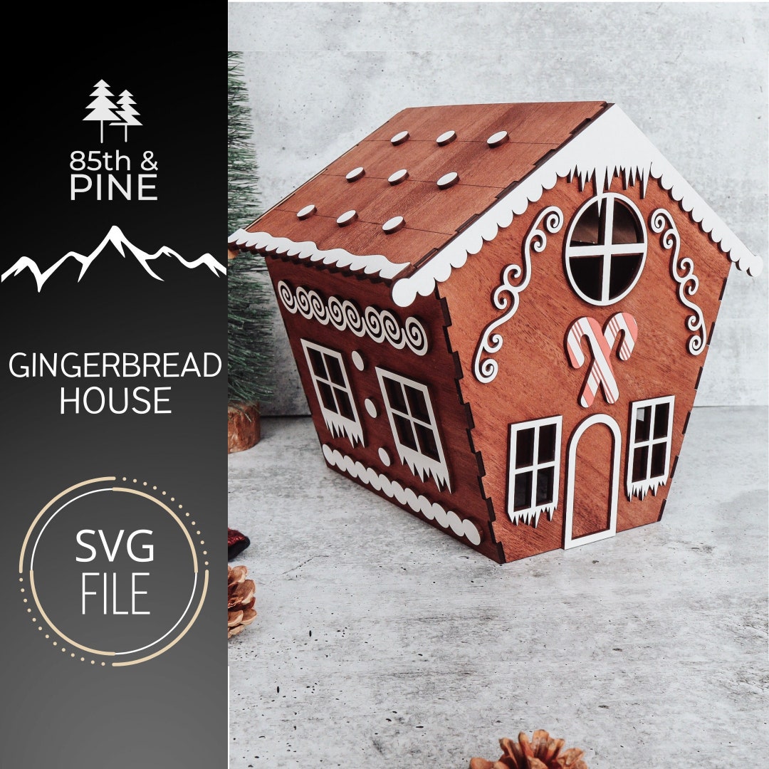 Gingerbread House SVG - Digital File Gingerbread House - Laser File for ...
