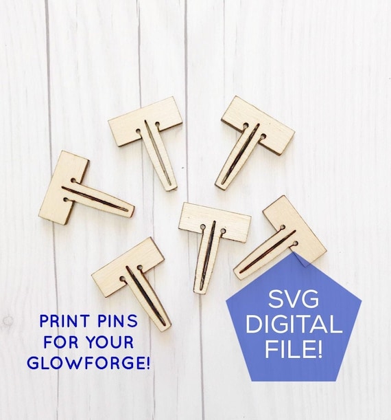 SVG Pins for Glowforge Digital File Crumb Tray Pins - Etsy