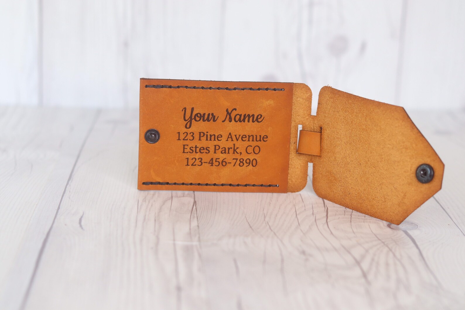 Leather Luggage Tag SVG - Digital File for Luggage Tag - Glowforge and ...