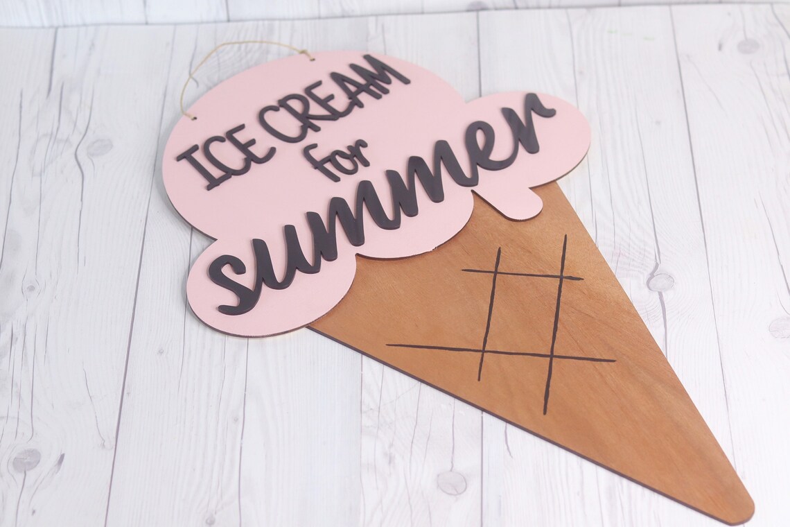 Ice Cream Sign SVG Digital File Ice Cream Door Sign - Etsy