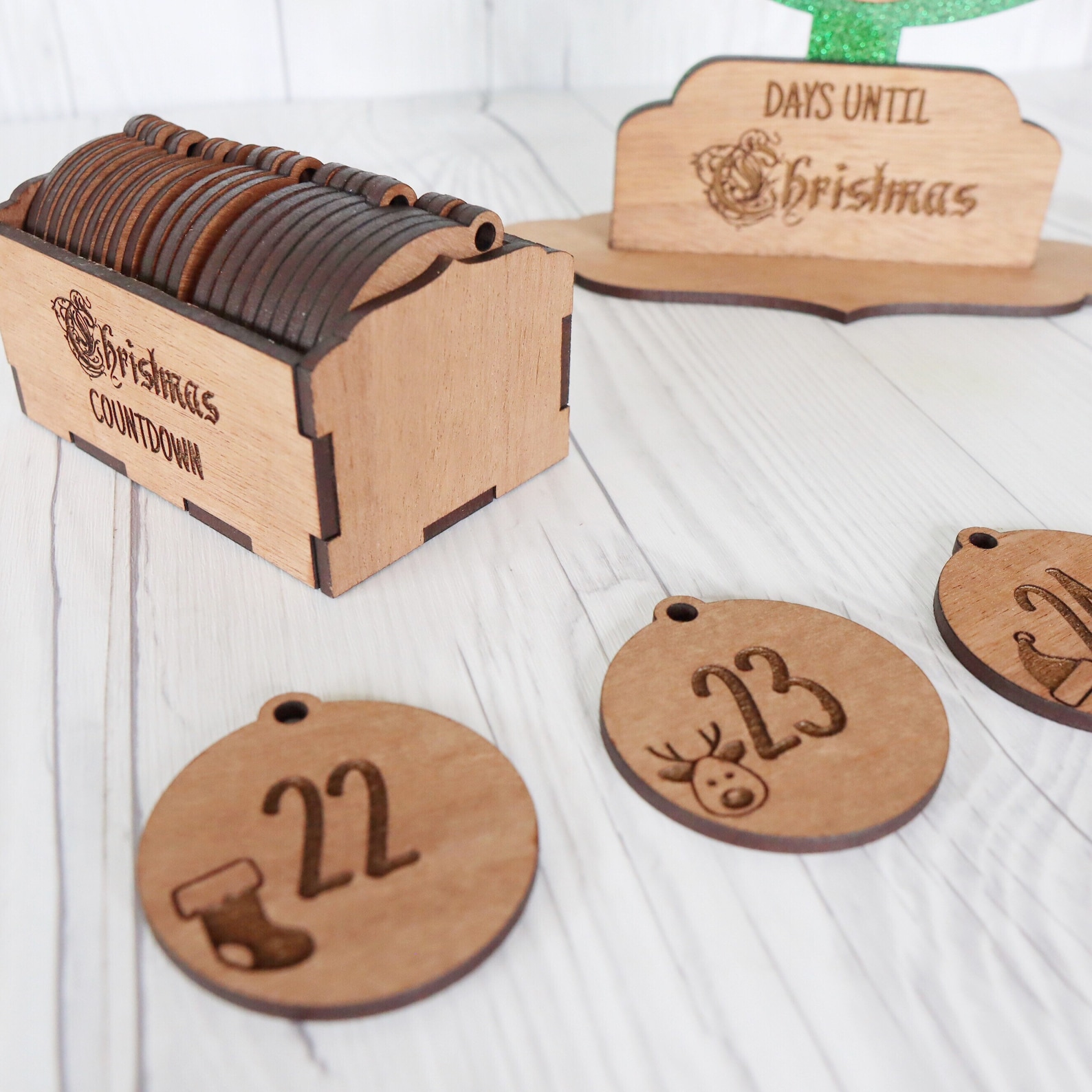 Christmas Countdown Digital File - SVG Christmas Laser File - Laser ...