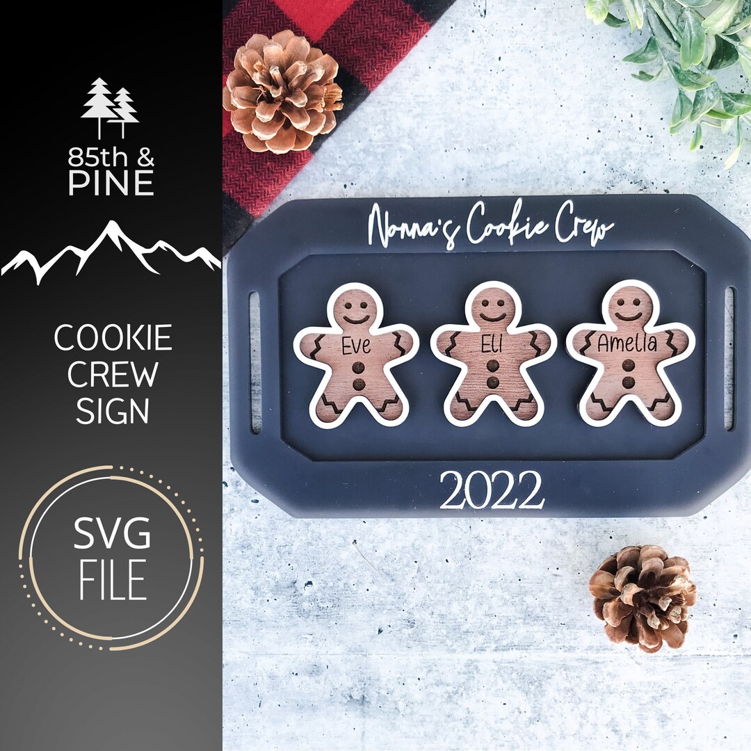 Cookie Crew Sign SVG - Digital File Cookie Crew - Laser File for ...