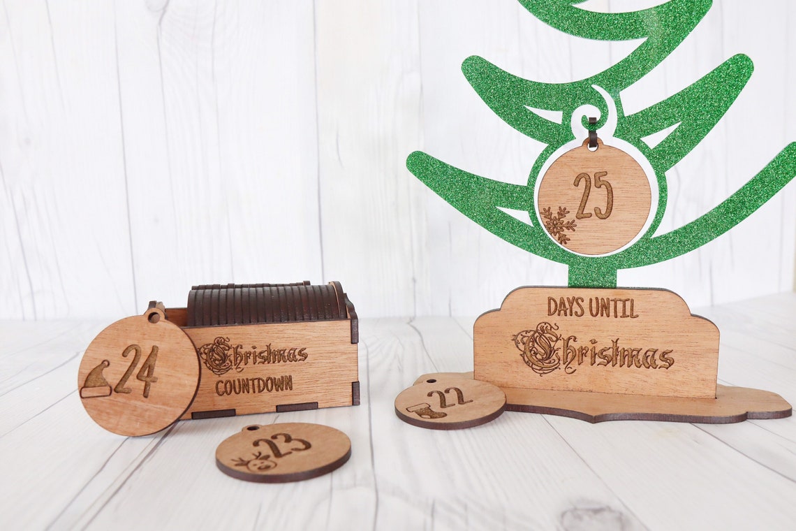 Christmas Countdown Digital File - SVG Christmas Laser File - Laser ...