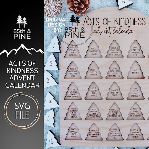 Advent Calendar SVG File - Etsy