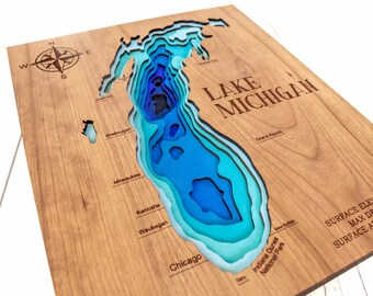 Michigan Map Laser File - Etsy