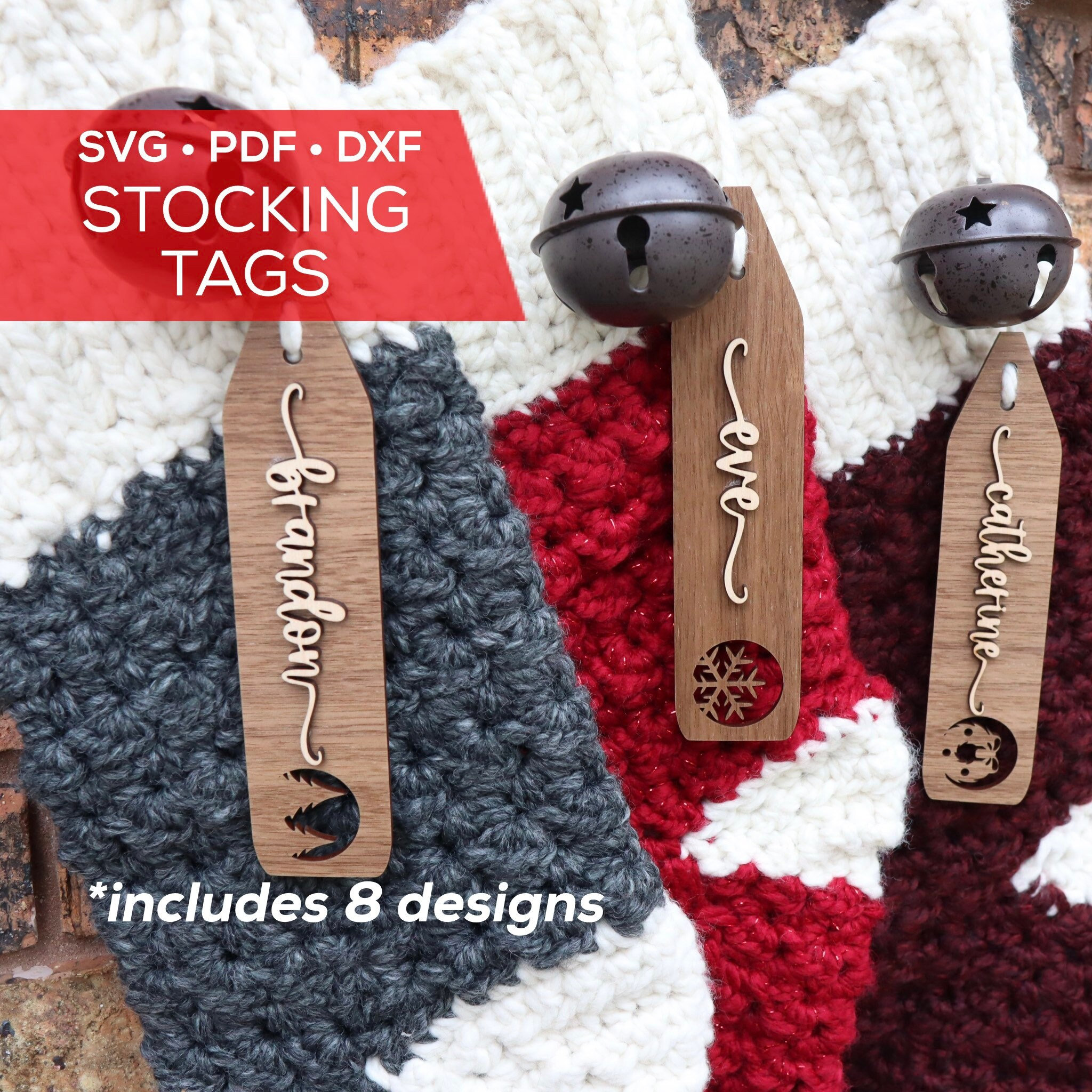 Stocking Tags SVG Digital File Christmas Stocking Tags - Etsy