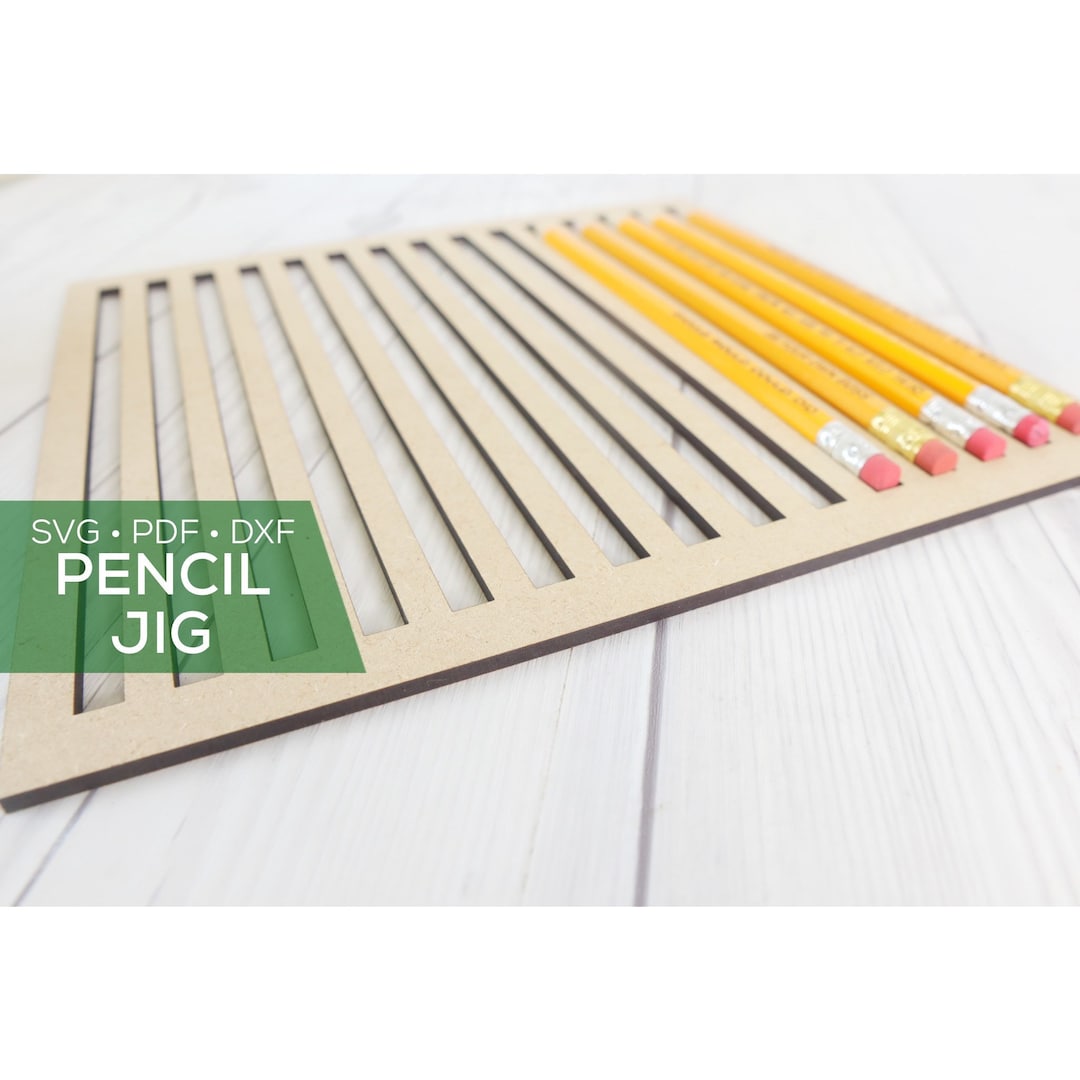 Pencil Jig SVG for No. 2 Pencils - Digital File for Engraving Pencils ...