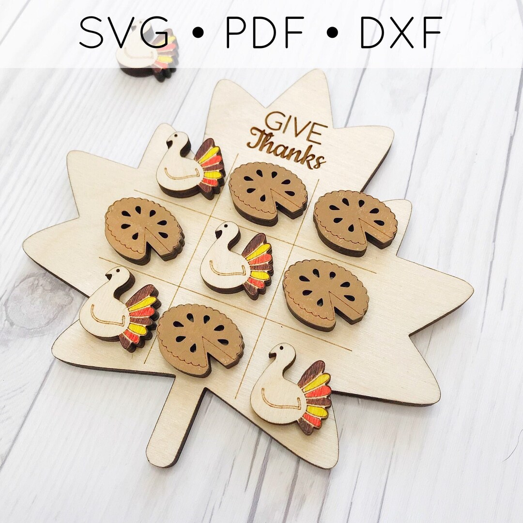 Thanksgiving Tic Tac Toe SVG - Thanksgiving Tic Tac Toe Digital File ...