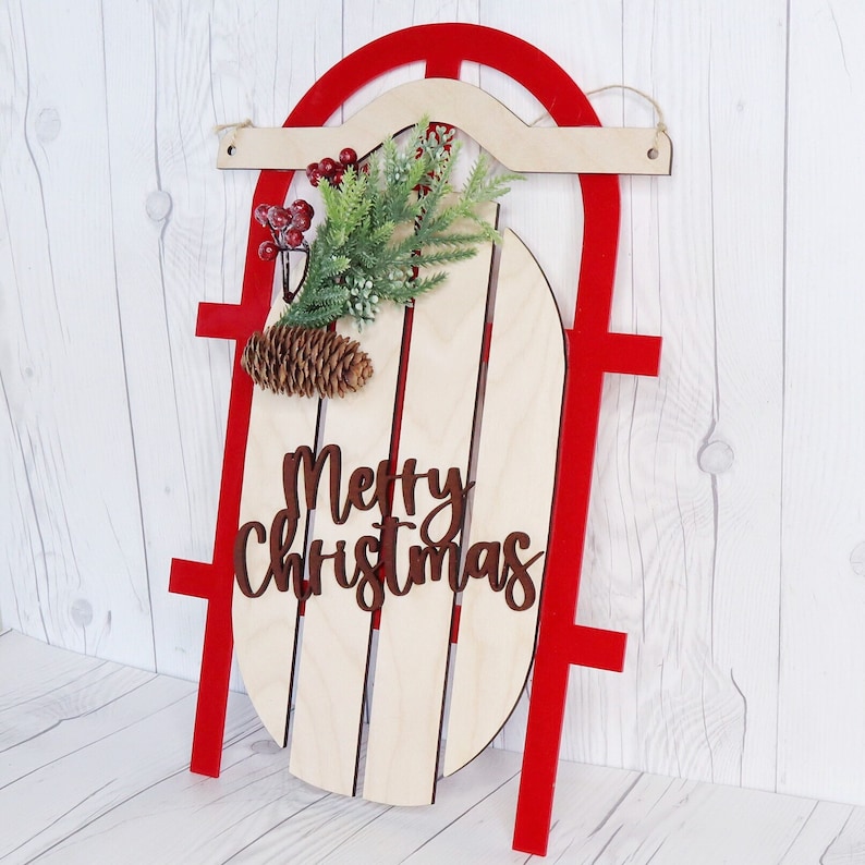 Sled Door Sign SVG Laser File for Glowforge - Etsy