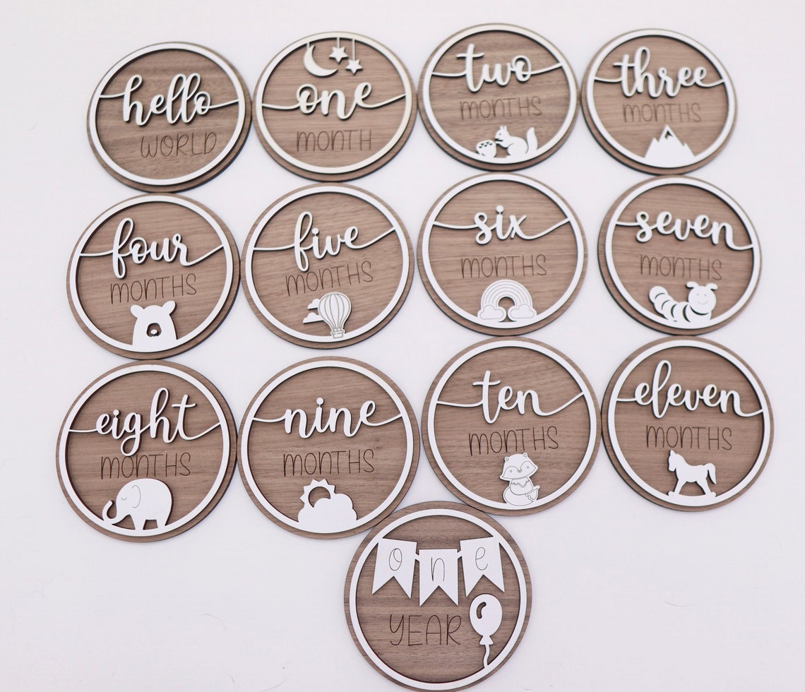 Baby Milestones SVG Monthly Milestone Svg Newborn Photo - Etsy