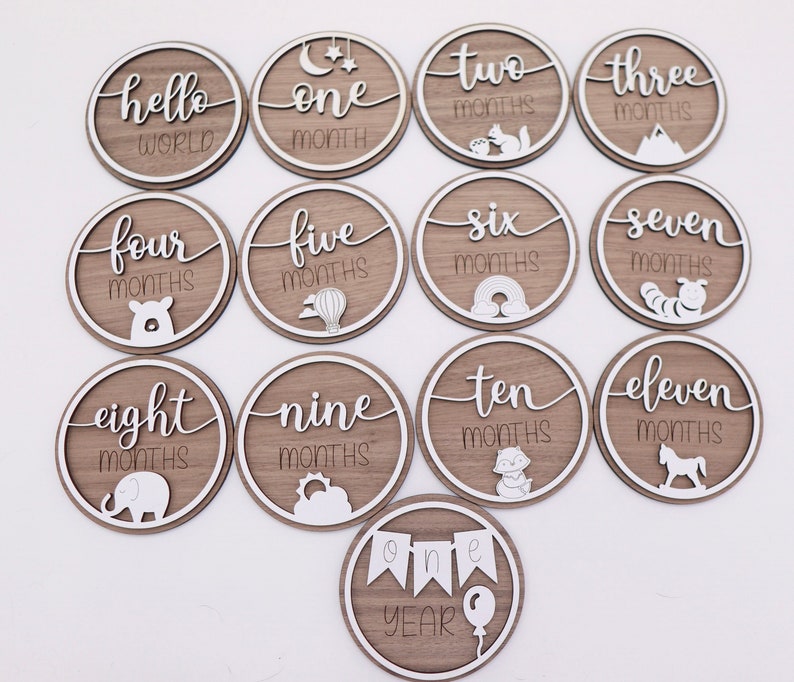 Baby Milestones SVG - Monthly Milestone Svg - Newborn Photo Prop ...