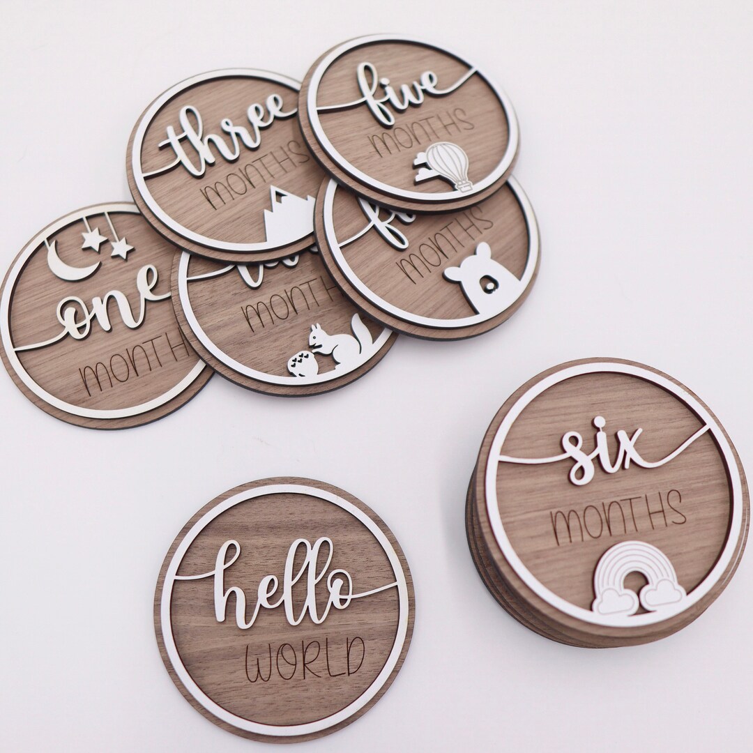 Baby Milestones SVG - Monthly Milestone Svg - Newborn Photo Prop ...