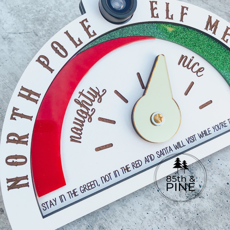 Elf Meter SVG - Santa Cam SVG - Elf on the Shelf Ideas - Laser File for ...