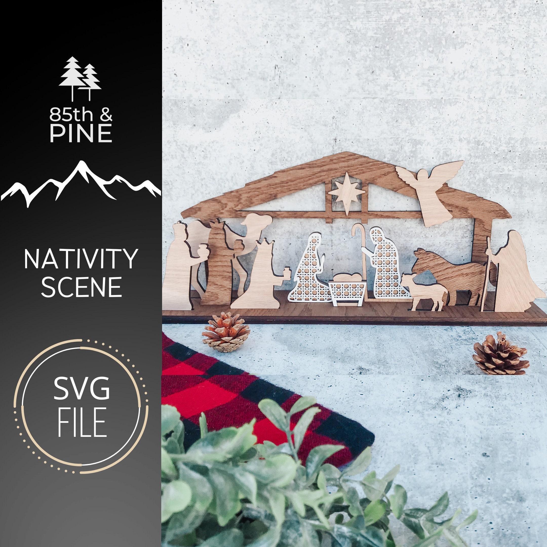 Nativity Scene SVG Digital File Nativity Scene Laser File - Etsy Australia