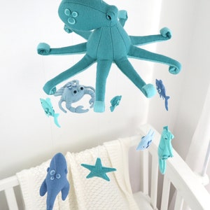 Octopus Mobile Pattern pdf Felt Mobile / Ocean Mobile / - Etsy