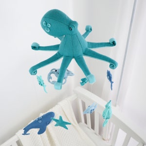 Octopus Mobile Pattern (pdf) - Felt Mobile / Ocean Mobile / Boy Mobile ...