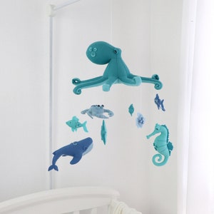 Octopus Mobile Pattern pdf Felt Mobile / Ocean Mobile / - Etsy