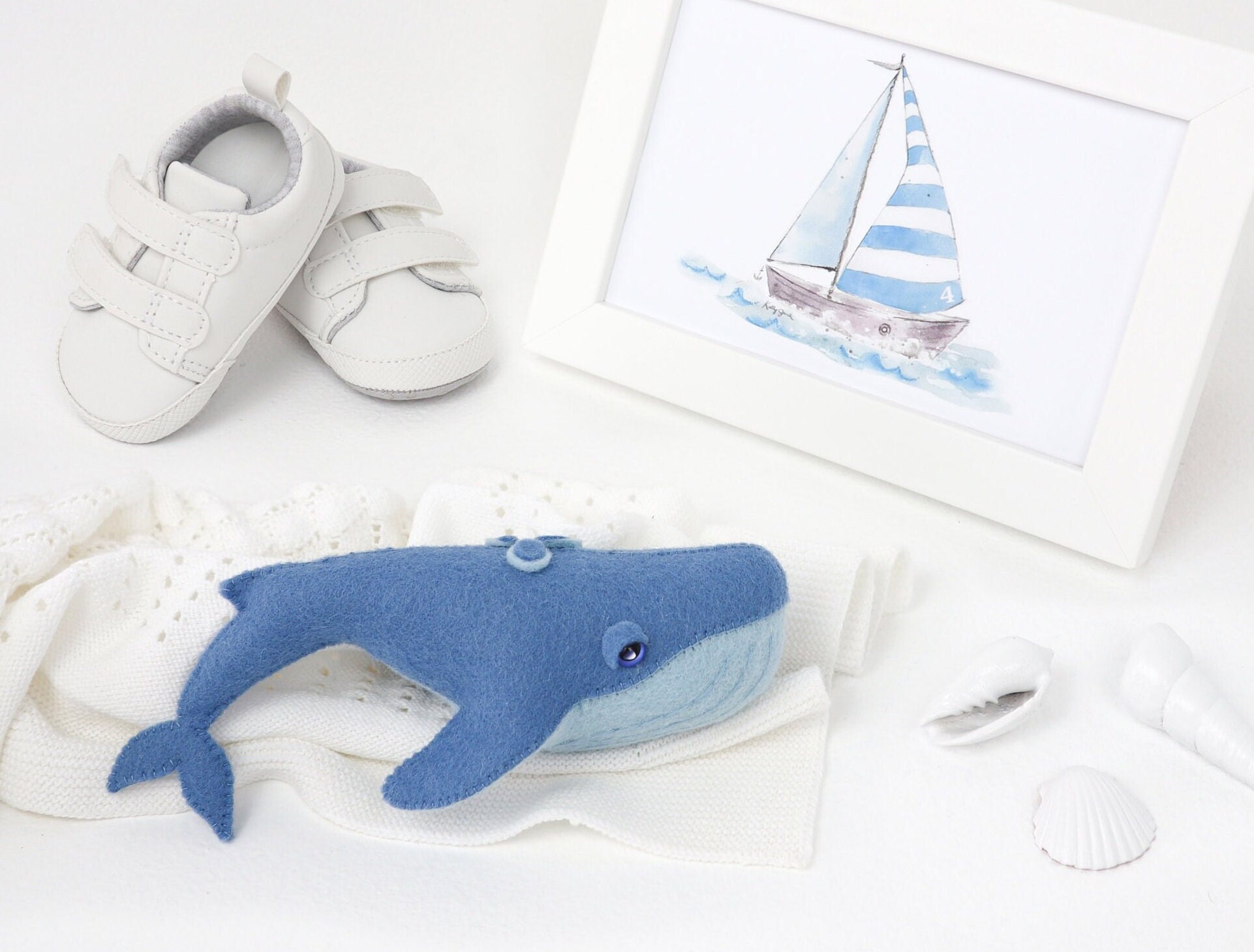 Felt Whale Sewing Pattern & Tutorial: DIY Ocean Mobile (PDF) - Etsy