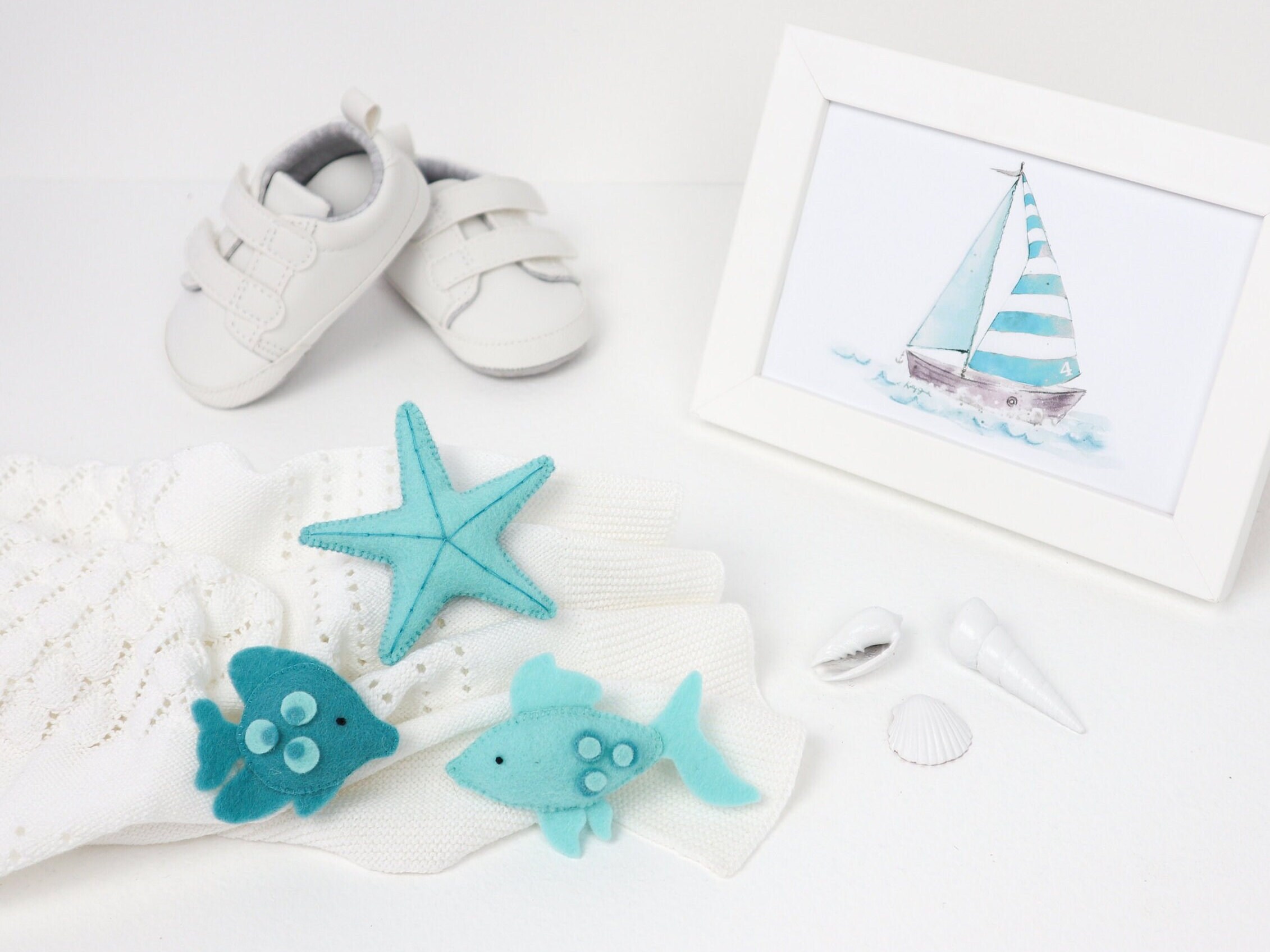 Felt Sea Animals Pattern & Instructions pdf Fish Sewing Pattern / Sea ...