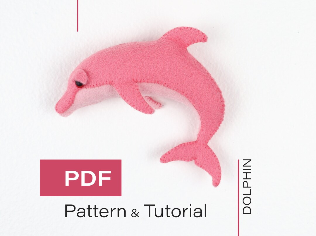 Felt Dolphin Sewing Pattern & Tutorial: DIY Ocean Mobile (PDF) - Etsy