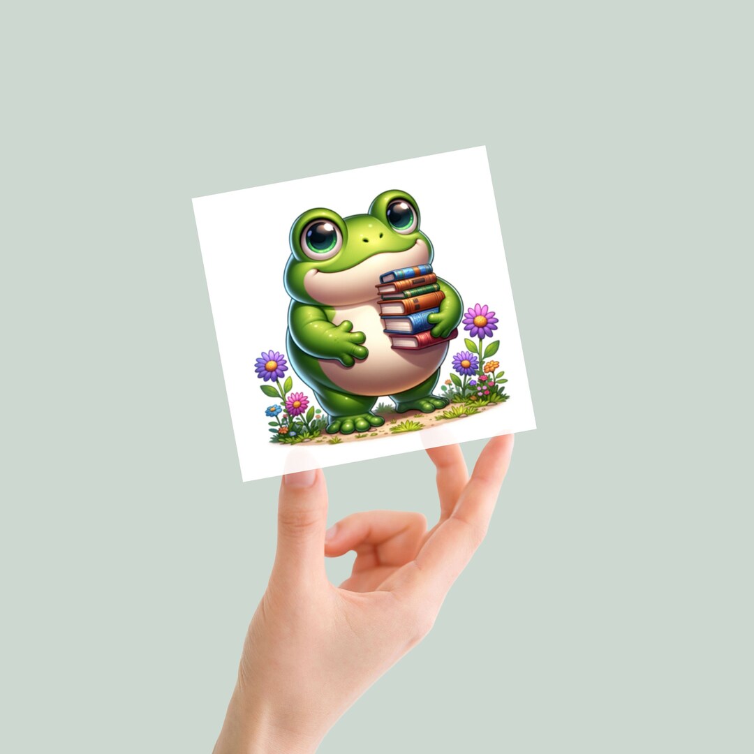 Fat Frog Sticker, Frog Lover Gift,kawaii Frog Sticker, Cute Frog ...
