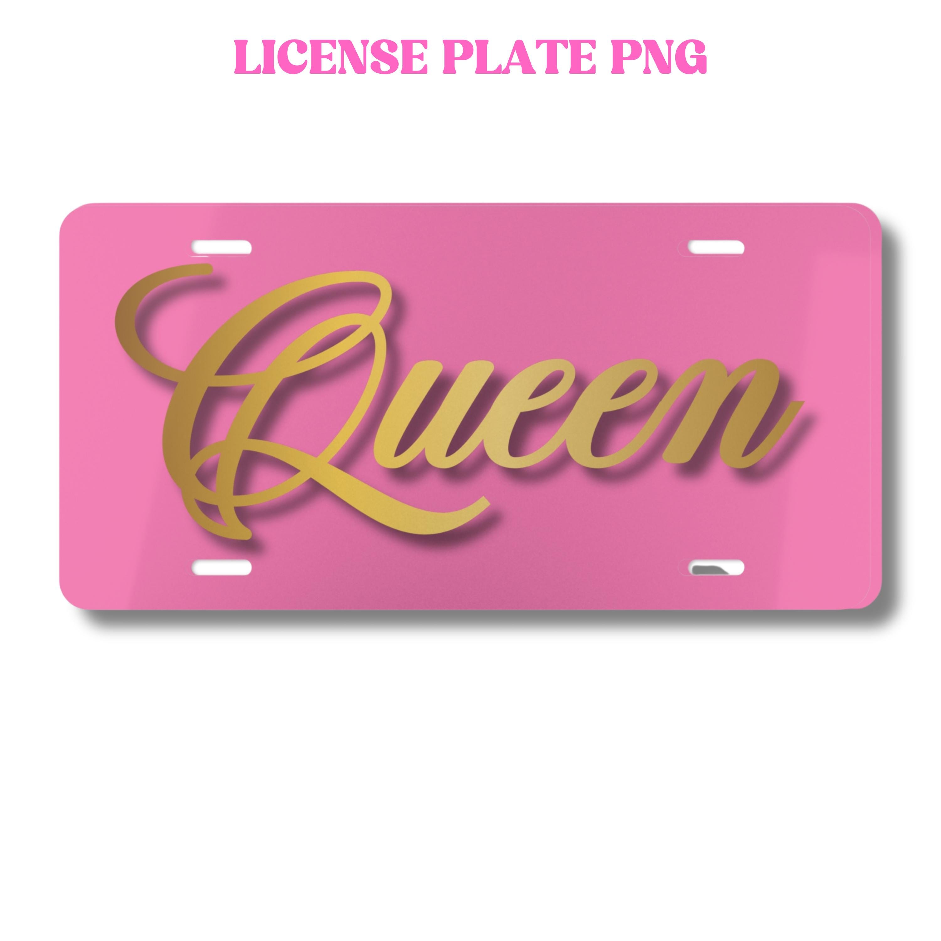 Queen Glitter Like License Plate PNG Sublimation Sassy License Plate ...