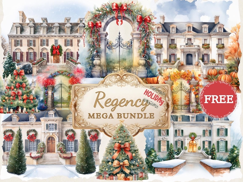 Regency Clipart Mega Bundle, Bridgerton Style Couples PNG, Victorian ...