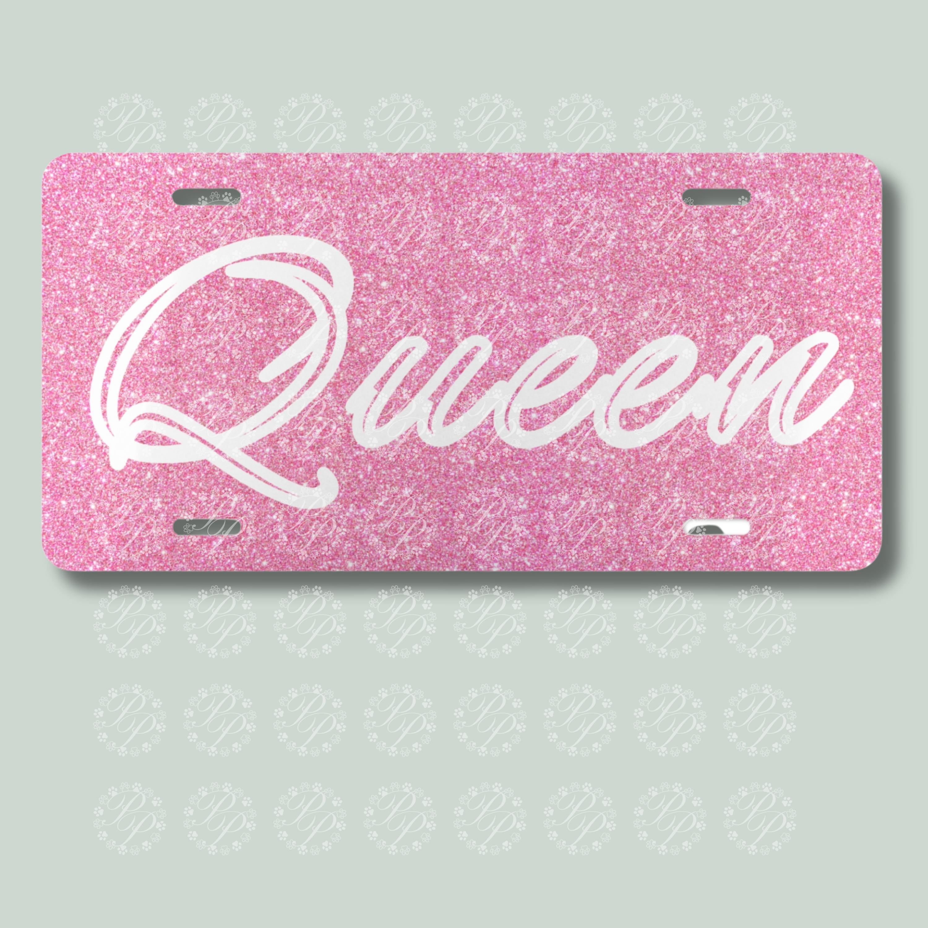 Queen Glitter Like License Plate PNG Sublimation Sassy License Plate ...