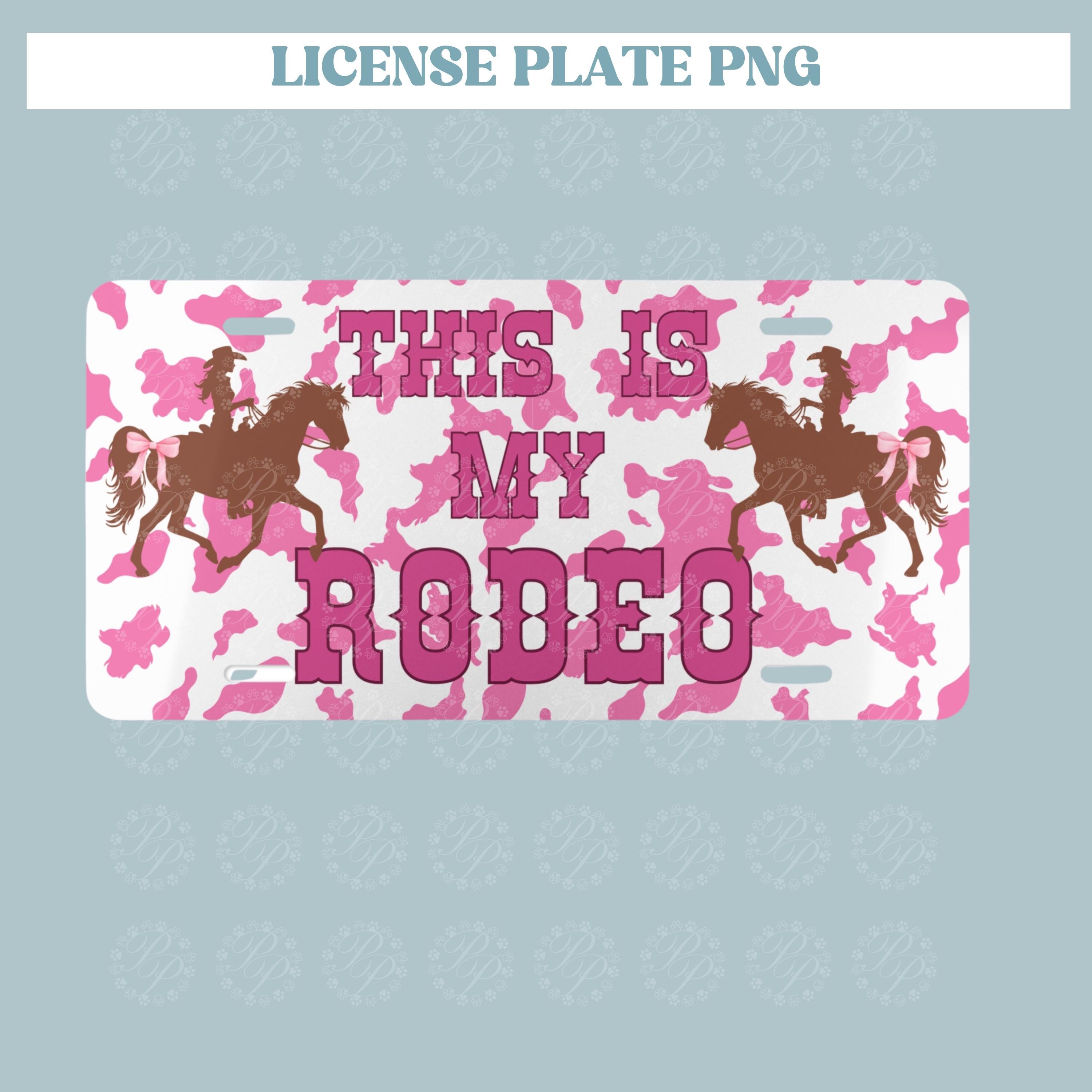 Horse License Plate PNG Sublimation Rodeo Cowgirl License Plate Design ...