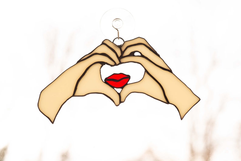 Heart Hand - Swifty - Stained Glass - Etsy