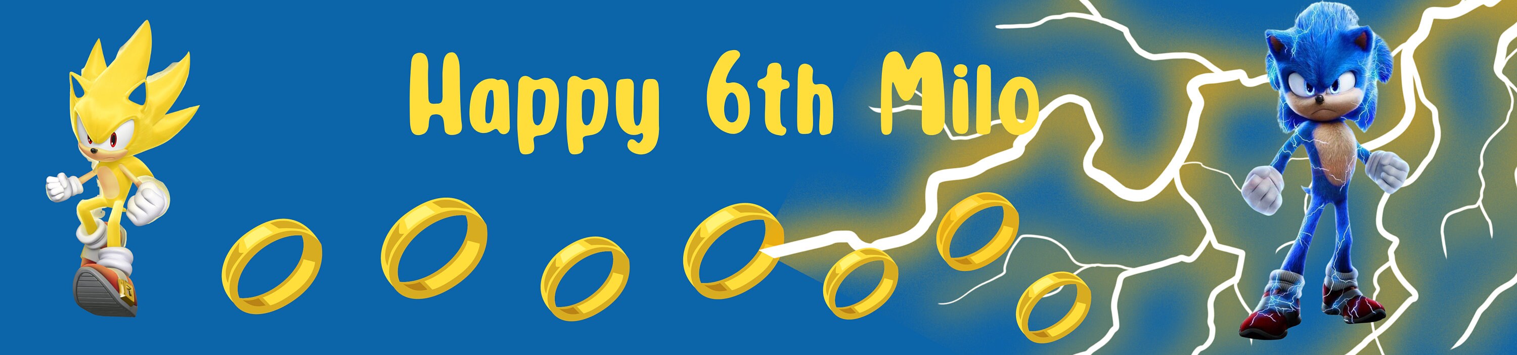 Sonic the Hedgehog Birthday Banner Buy One Get One Free - Etsy