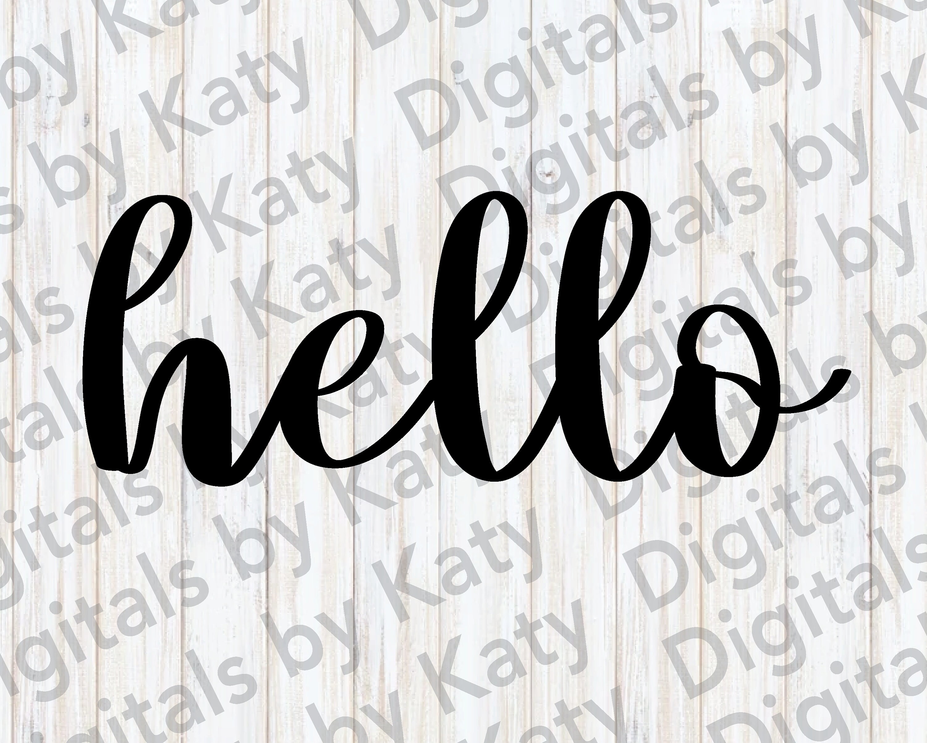 Hello SVG | Digital Svg File | Modern Svg | Craft Svg | Cut File for ...