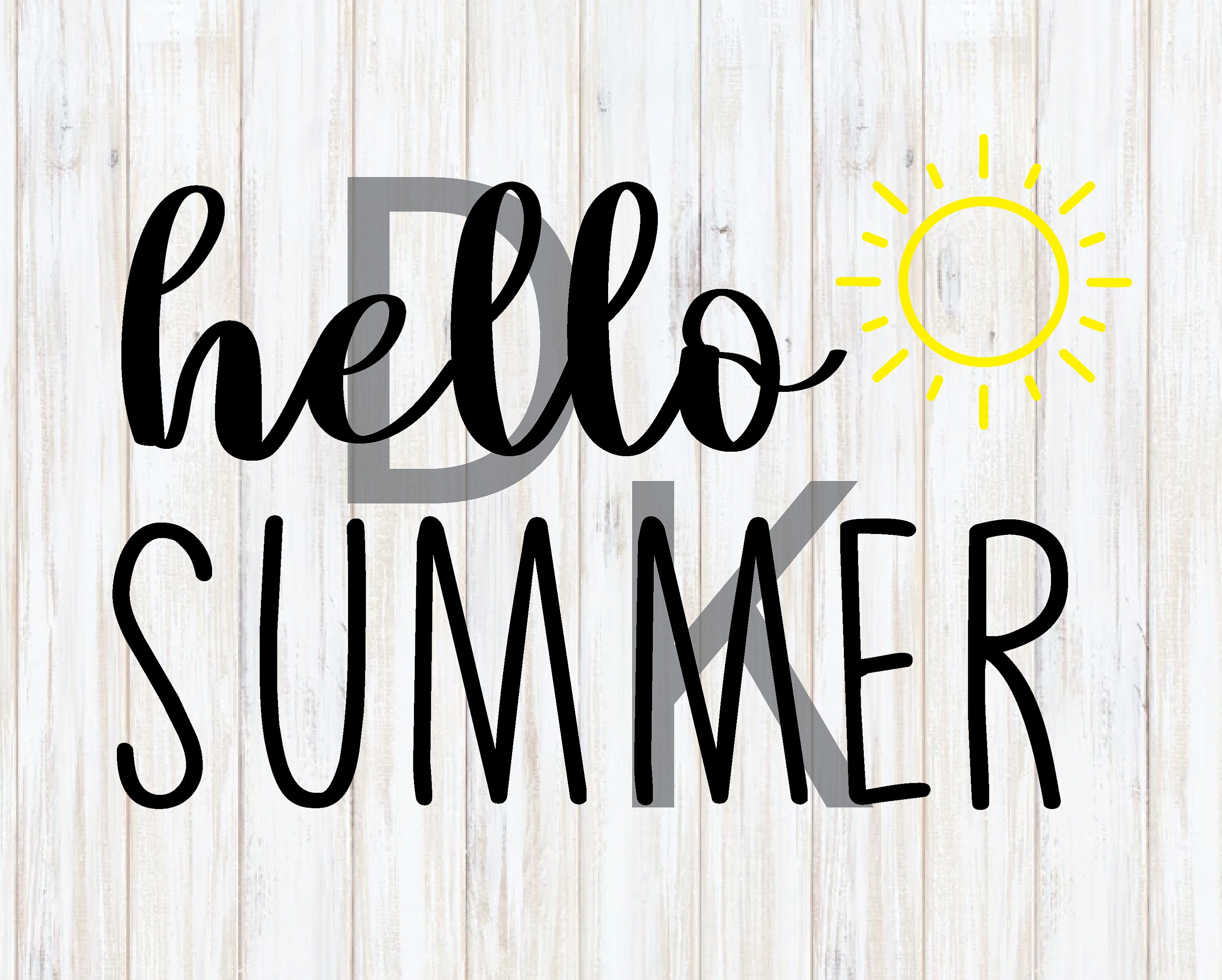 Hello Summer SVG | Digital Svg File | Modern Svg | Craft Svg | Cut File ...