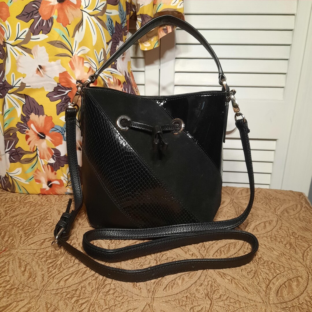 Kate Spade Black Leather and Suede Crossbody Kate Spade Shoulder Bag ...