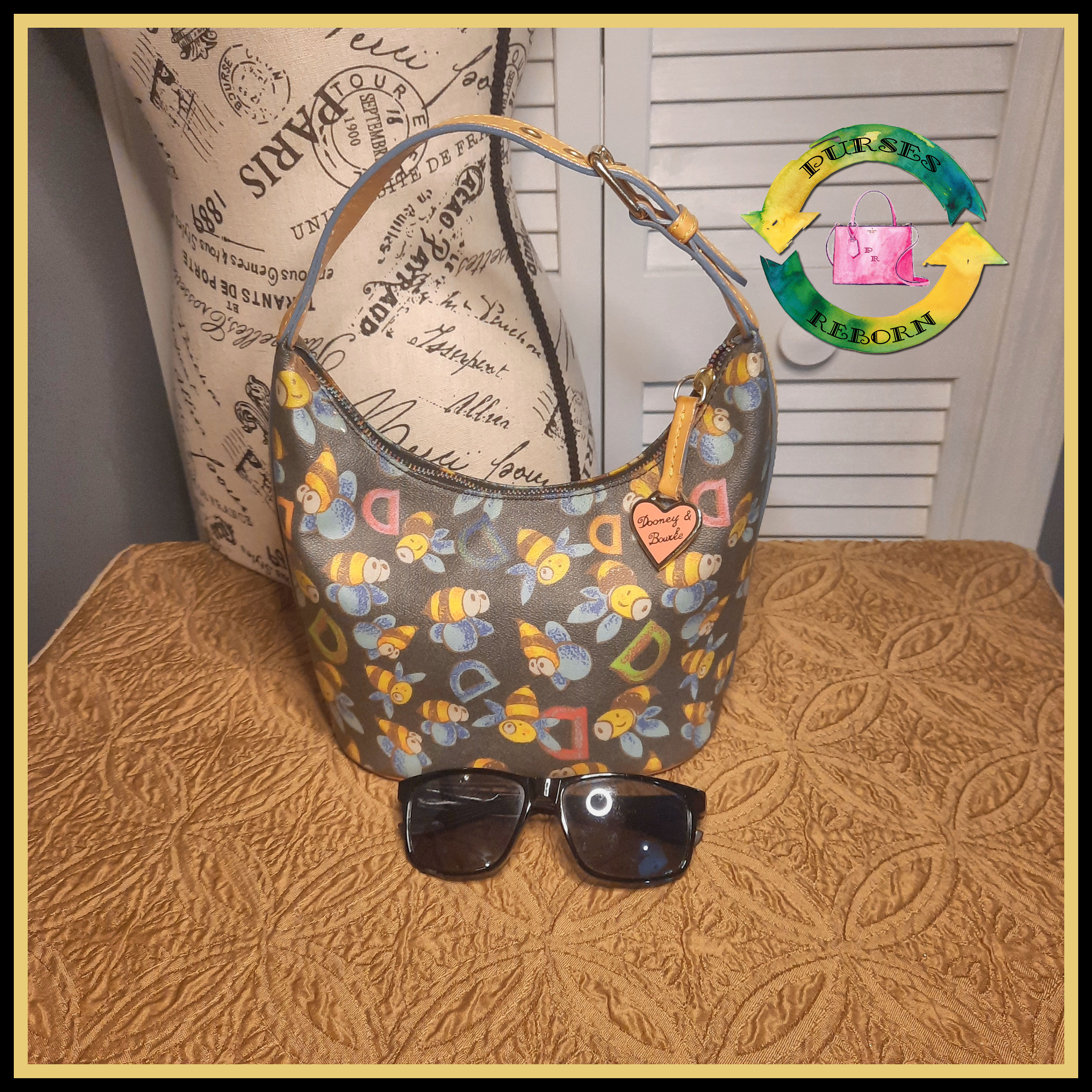 Dooney and Bourke Bumble Bee Small Bucket Bag Vintage Dooney and Bourke ...