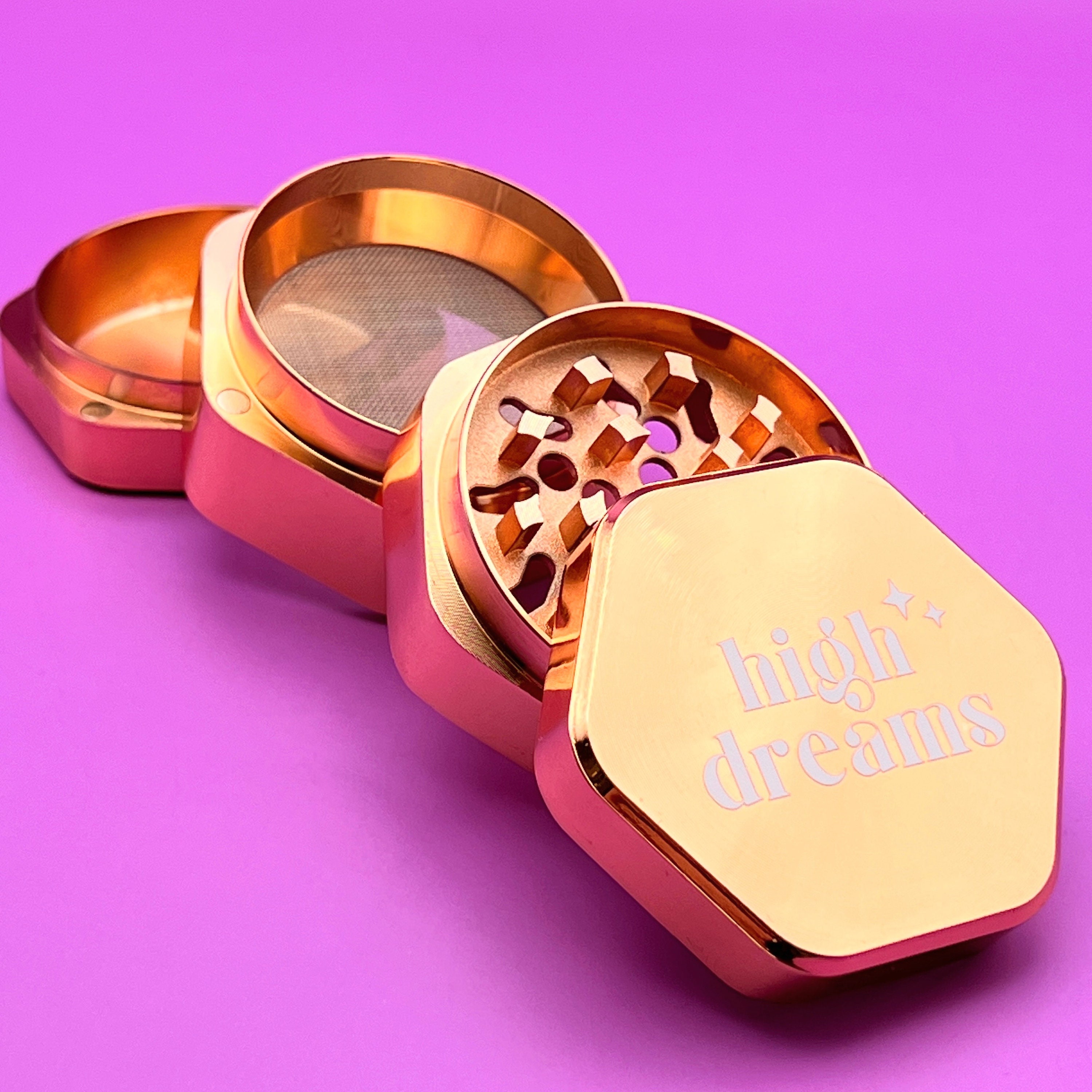 Grinder Rose Gold - 4 Piece Herb Crusher, Premium Quality Material - Etsy