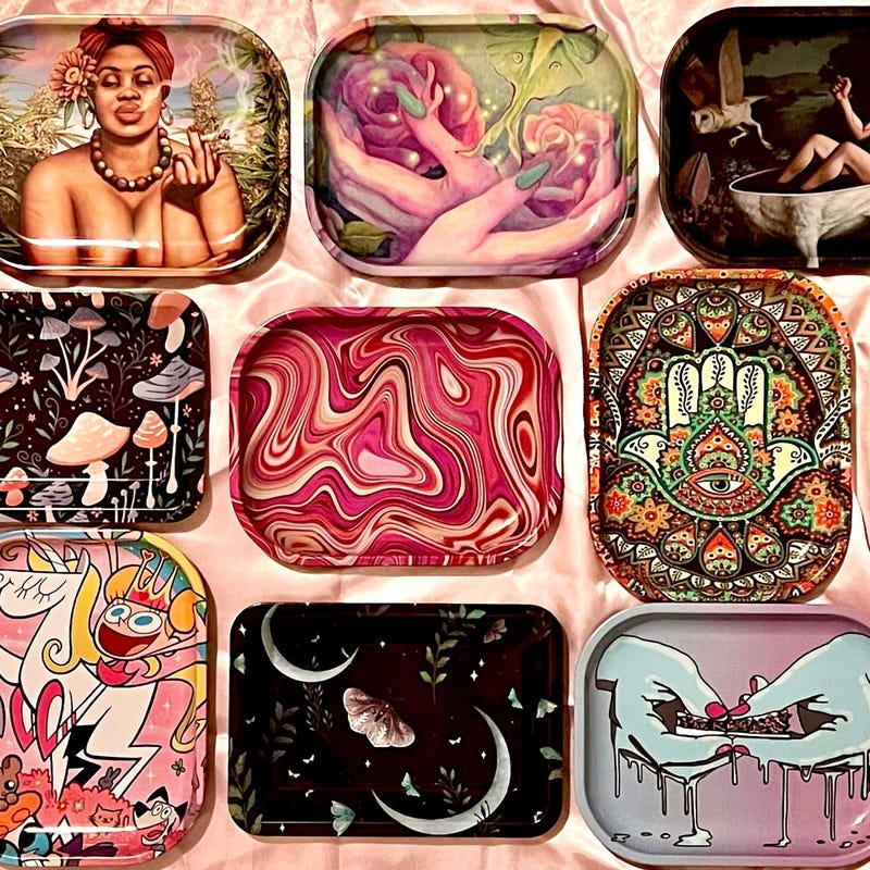 Rolling Tray Set Girlys - Etsy