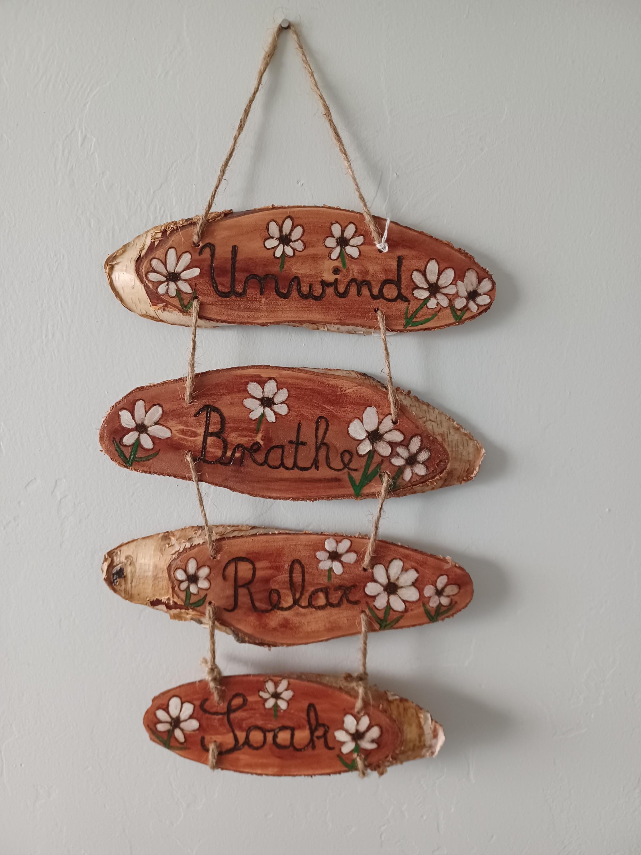 Unwind, Relax, Breathe, Soak Sign - Etsy