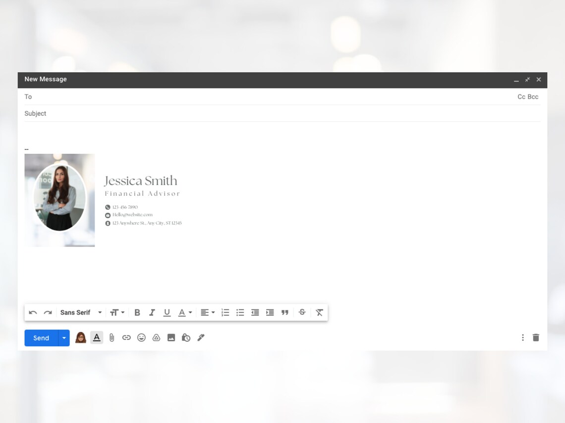 Professional Email Signature Template Instant Download Canva Bundle ...