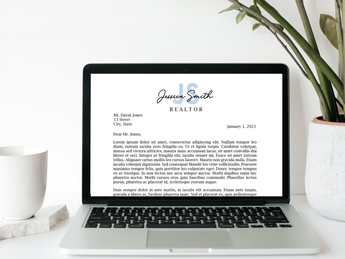 Cursive Professional Letterhead Template | Business Letterhead ...