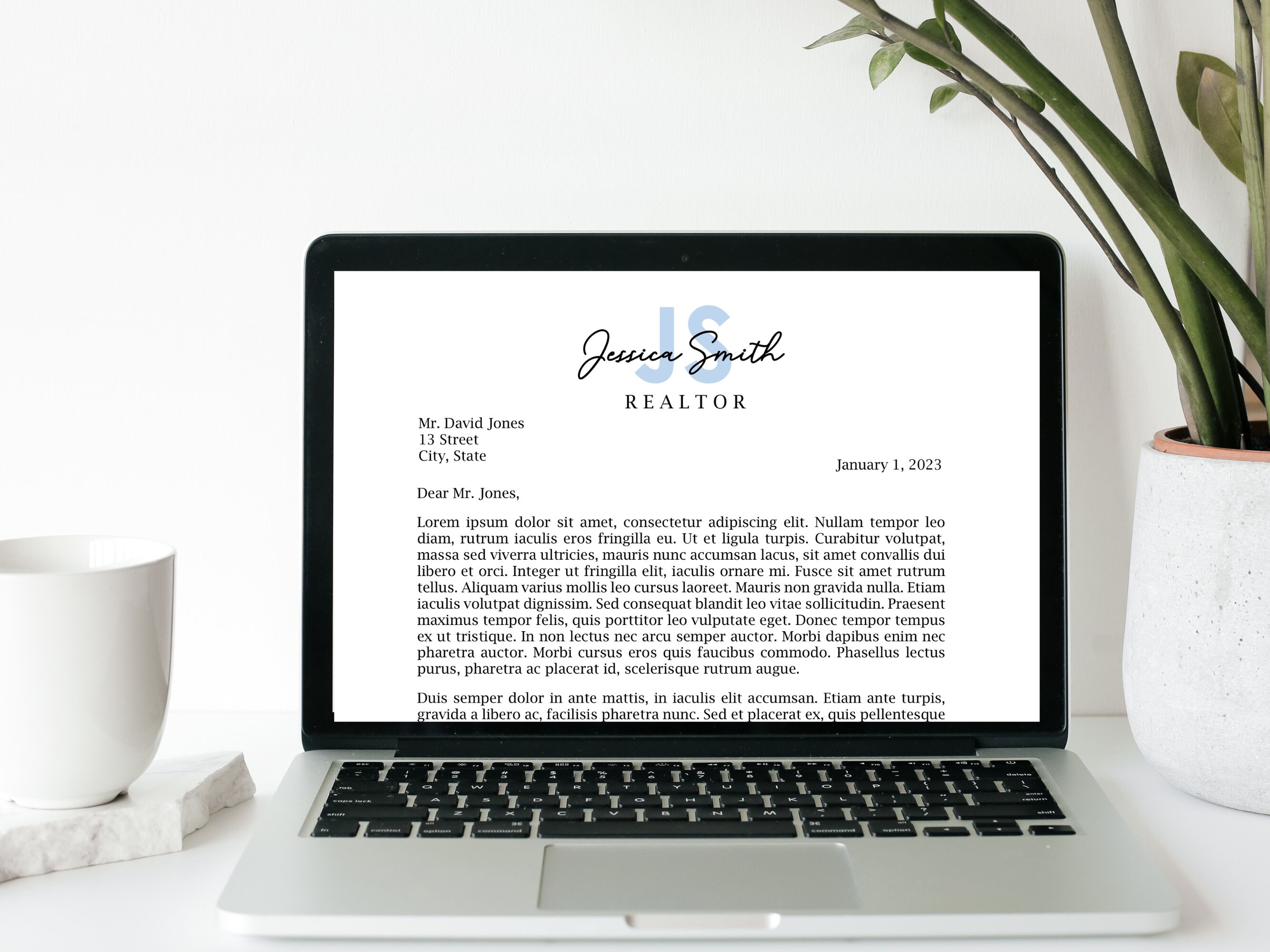 Cursive Professional Letterhead Template | Business Letterhead ...