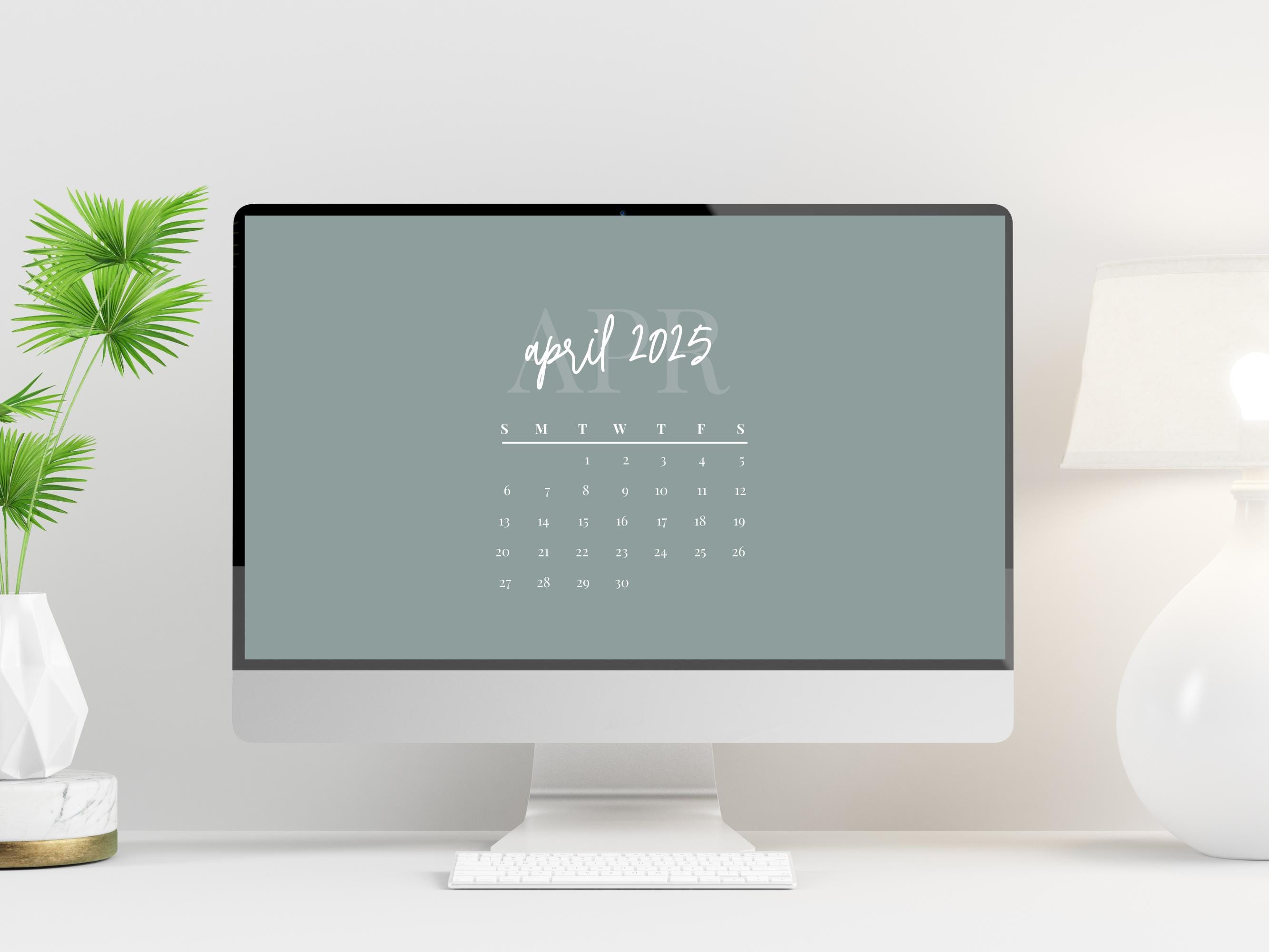 2025 Minimalistic Calendar Desktop Wallpaper | Modern Minimalistic ...