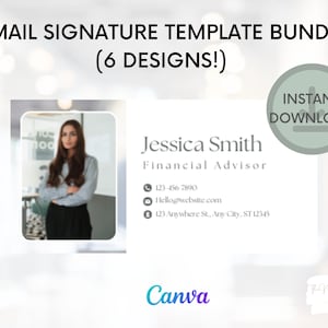 Professional Email Signature Template | Instant Download Canva Bundle ...