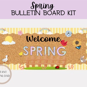 Printable Welcome Spring Bulletin Board Kit | Instant Download - Etsy
