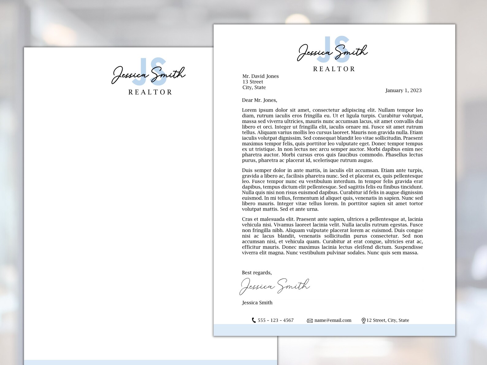 Cursive Professional Letterhead Template | Business Letterhead ...