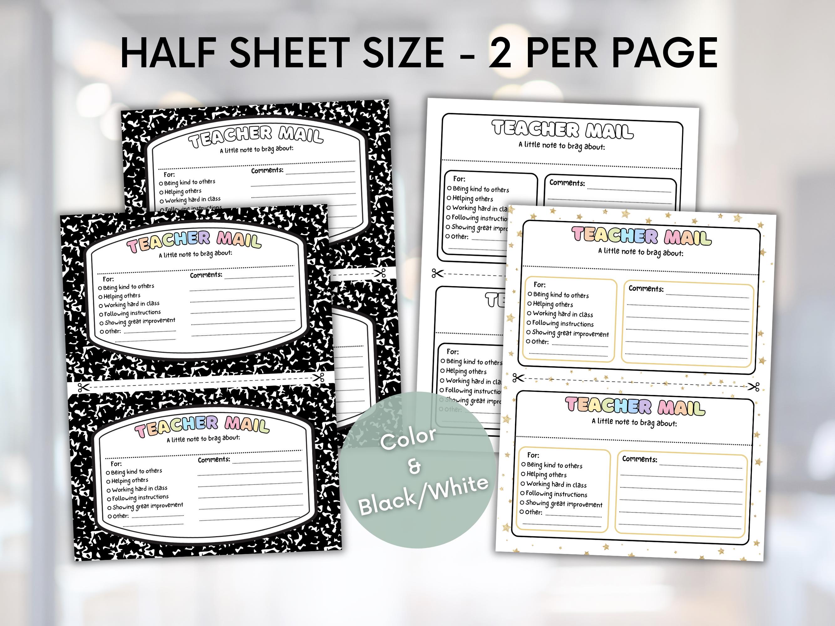 Printable Teacher Mail Stationery | Back to School | Classroom Forms ...