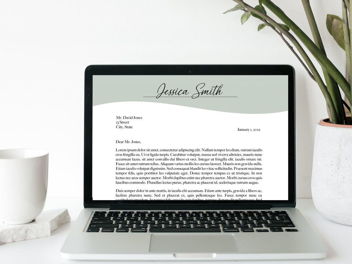 Cursive Professional Letterhead Template | Business Letterhead ...