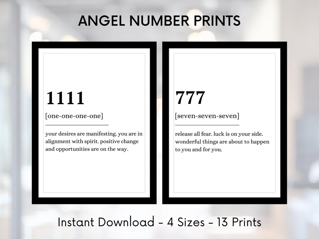 Angel Numbers Prints | Instant Download | Printable Posters | Spiritual ...