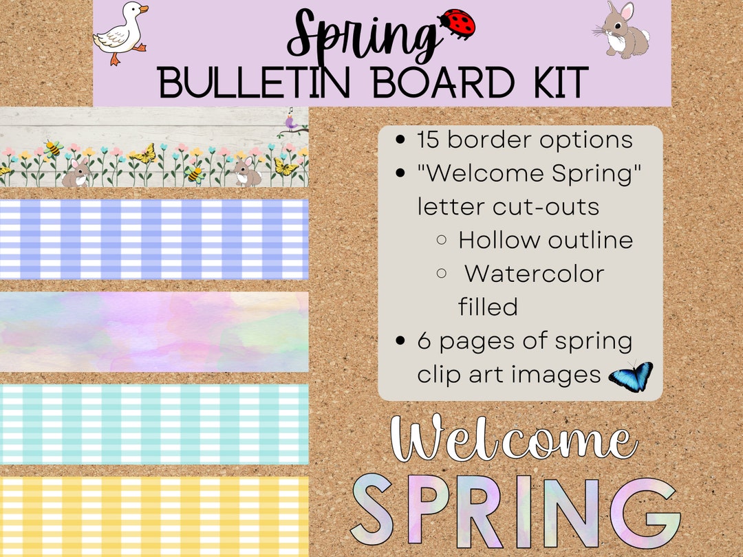 Printable Welcome Spring Bulletin Board Kit | Instant Download - Etsy