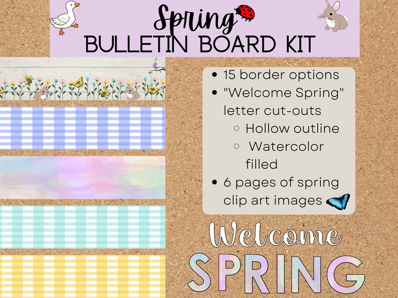 Printable Welcome Spring Bulletin Board Kit | Instant Download - Etsy
